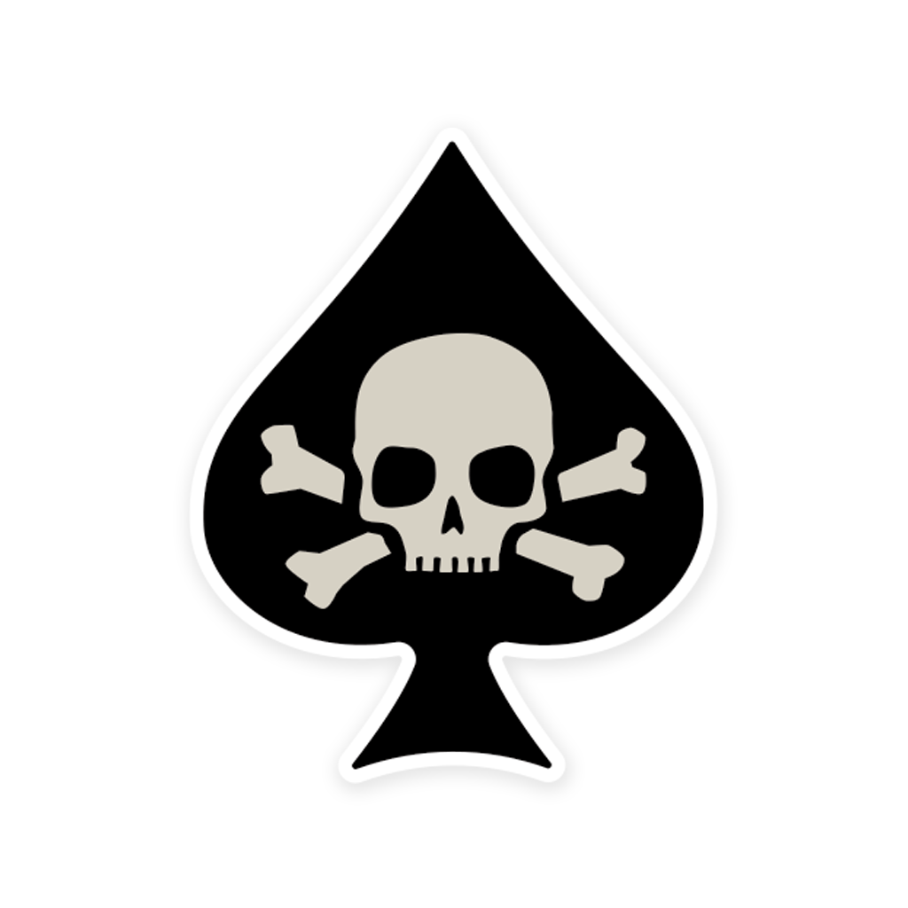 GRR Spade Skull X Bones v1 Sticker – G.R.R.